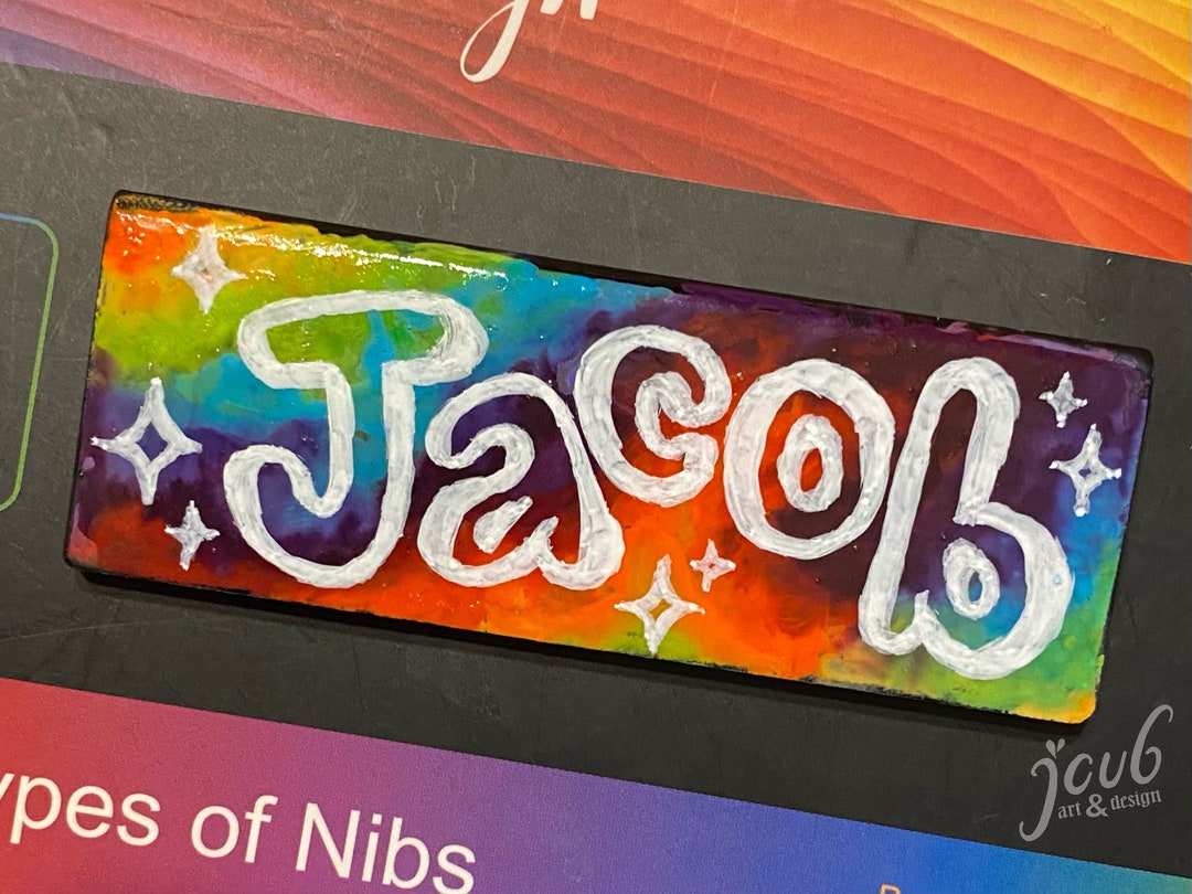 Custom Hand-painted Name Tags, Clip-on Back Name Badges, Over the Apron ...