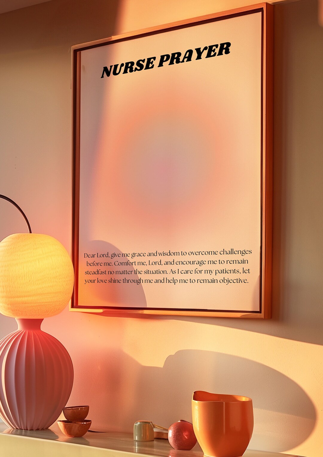 A Nurse's Prayer, Daily Reminder Art, Aura Print, Nurse Graduation ...