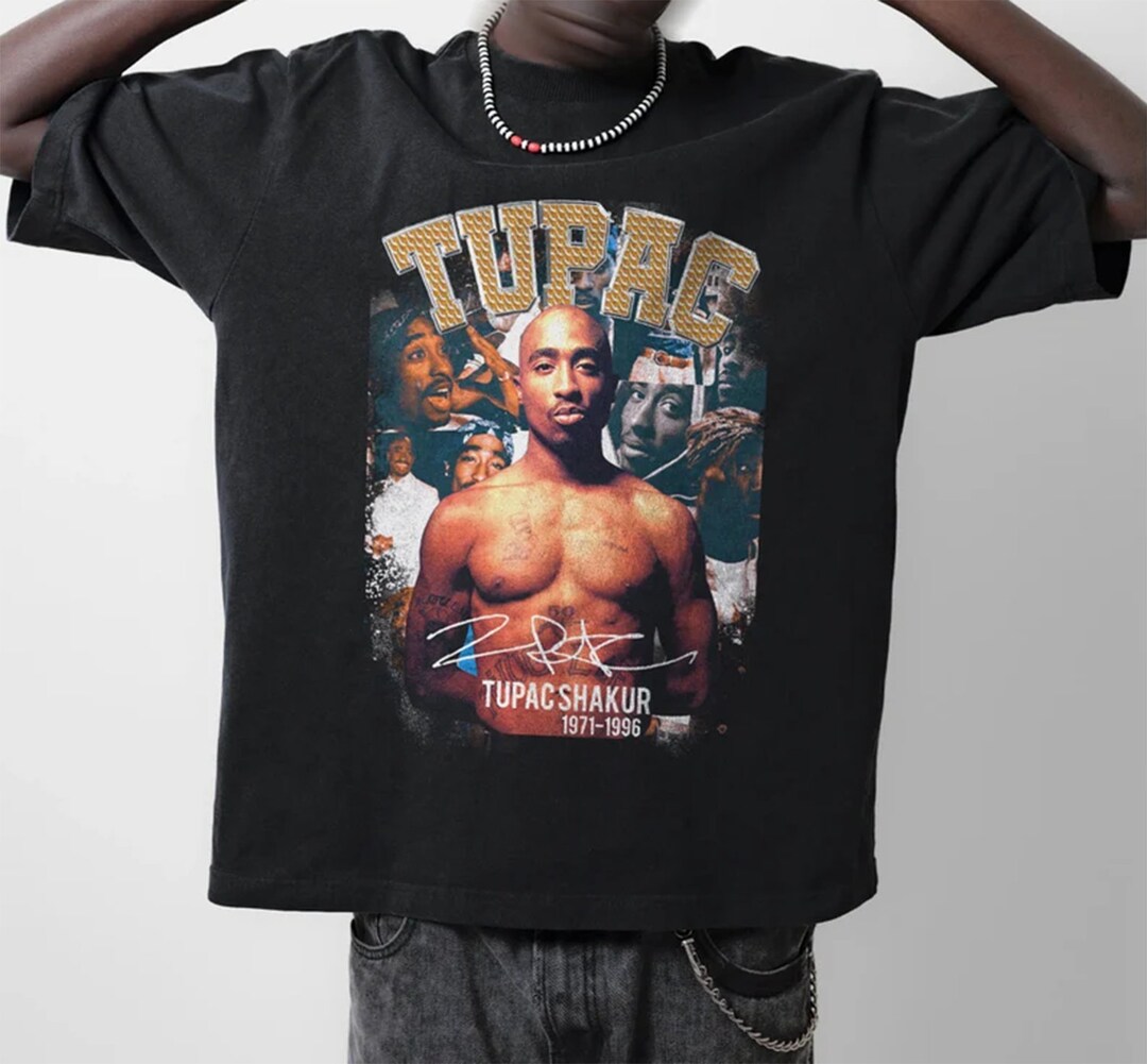 Vintage 90s 2pac Tupac Shakur Tshirt, Tupac Rap Vintage Style Graphic ...