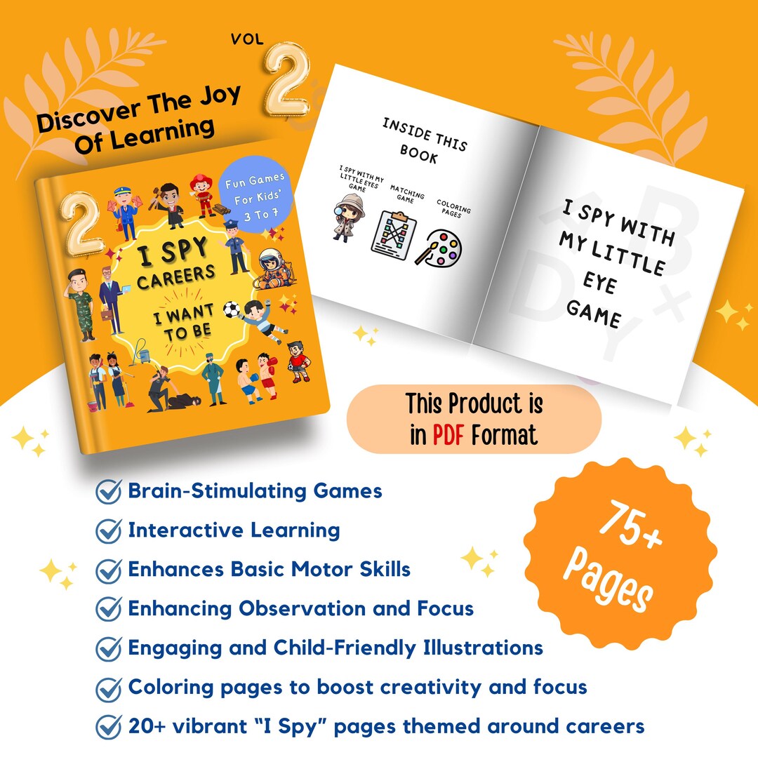 I Spy Careers: I Want to Be Volume 2 – Fun Activity & Coloring Book for ...
