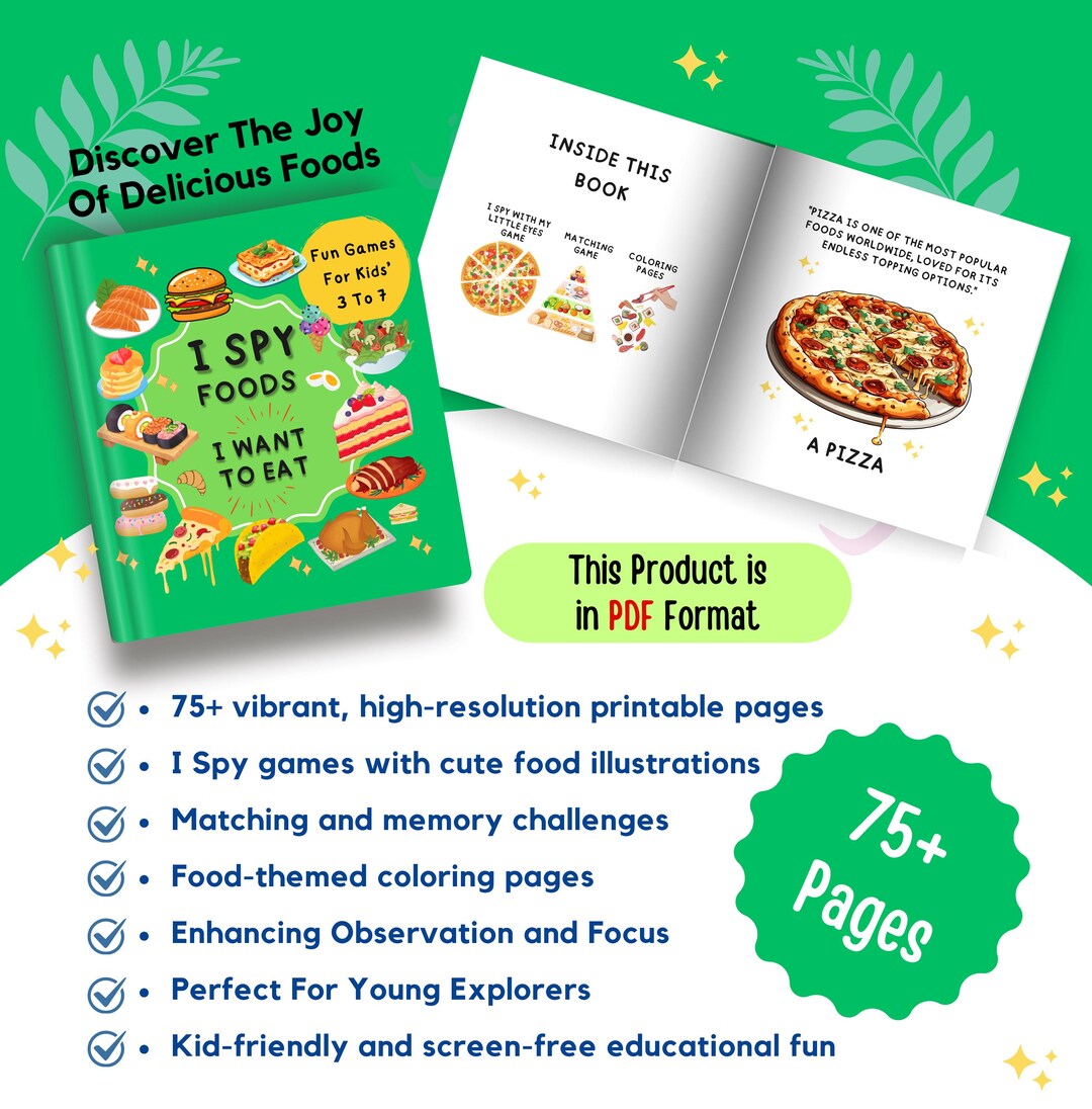 I Spy Food Book for Kids – Fun Printable Activity Game – Toddler ...