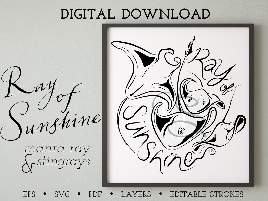 Ray of Sunshine | SVG, EPS, PNG Digital Download Illustration | Manta ...
