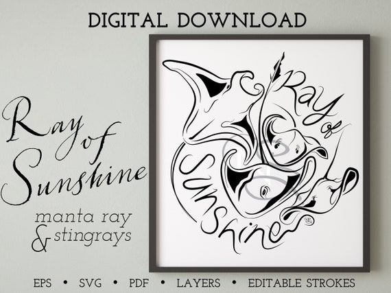Ray of Sunshine SVG EPS PNG Digital Download Illustration | Etsy