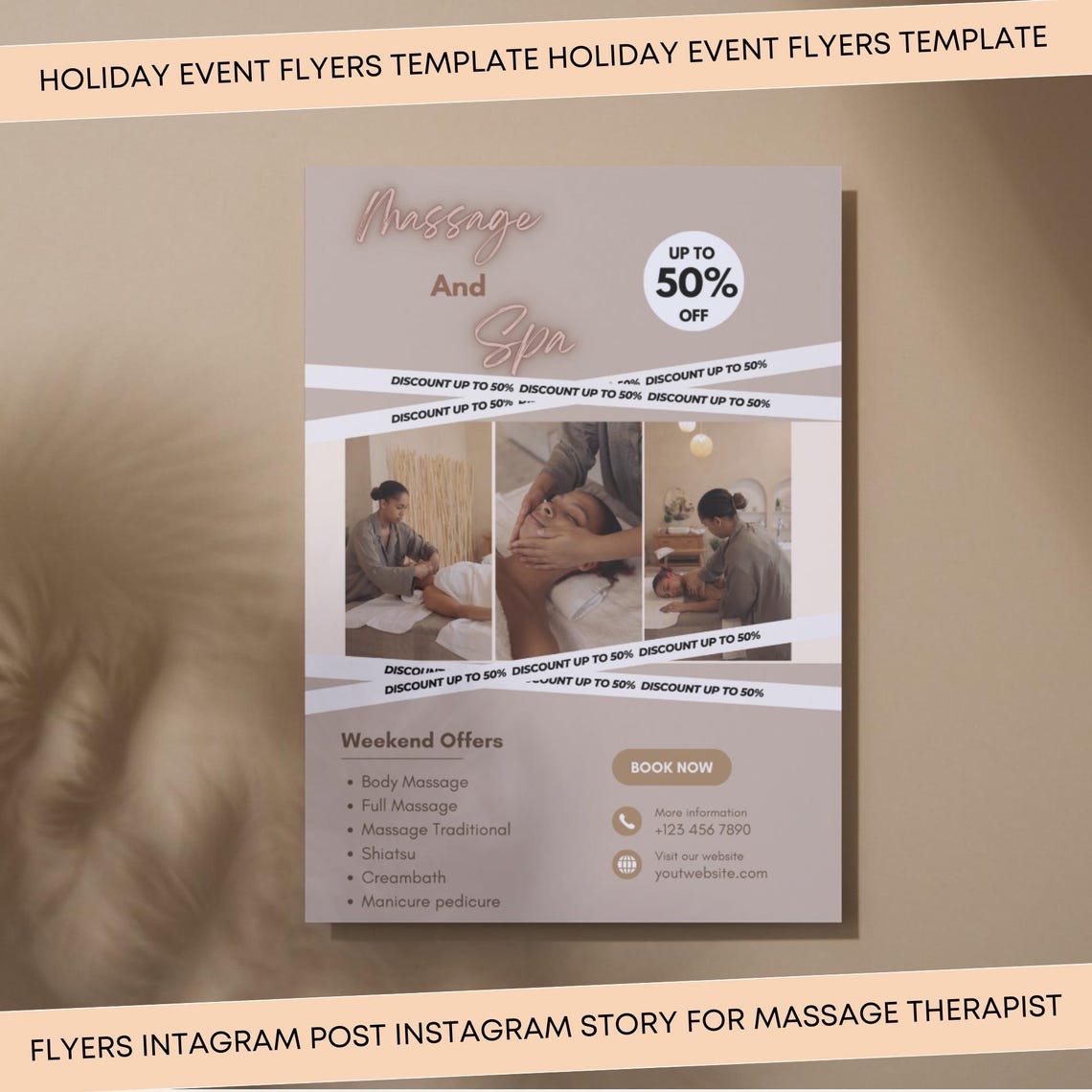 Massage Therapy Flyers, Massage Therapist, Instagram Post Template ...