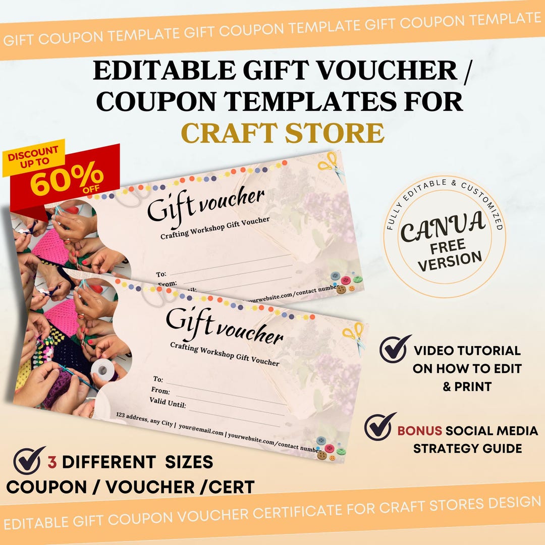 Craft Gift Voucher, Crafts for Kids Gift Coupon, Craft Fair Display ...