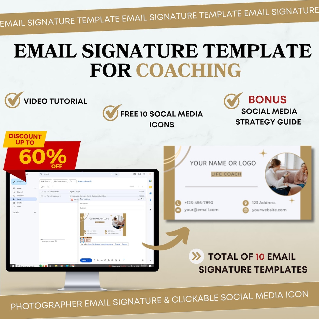 Coach Email Signature, Coach Template, Coaching Program Template ...
