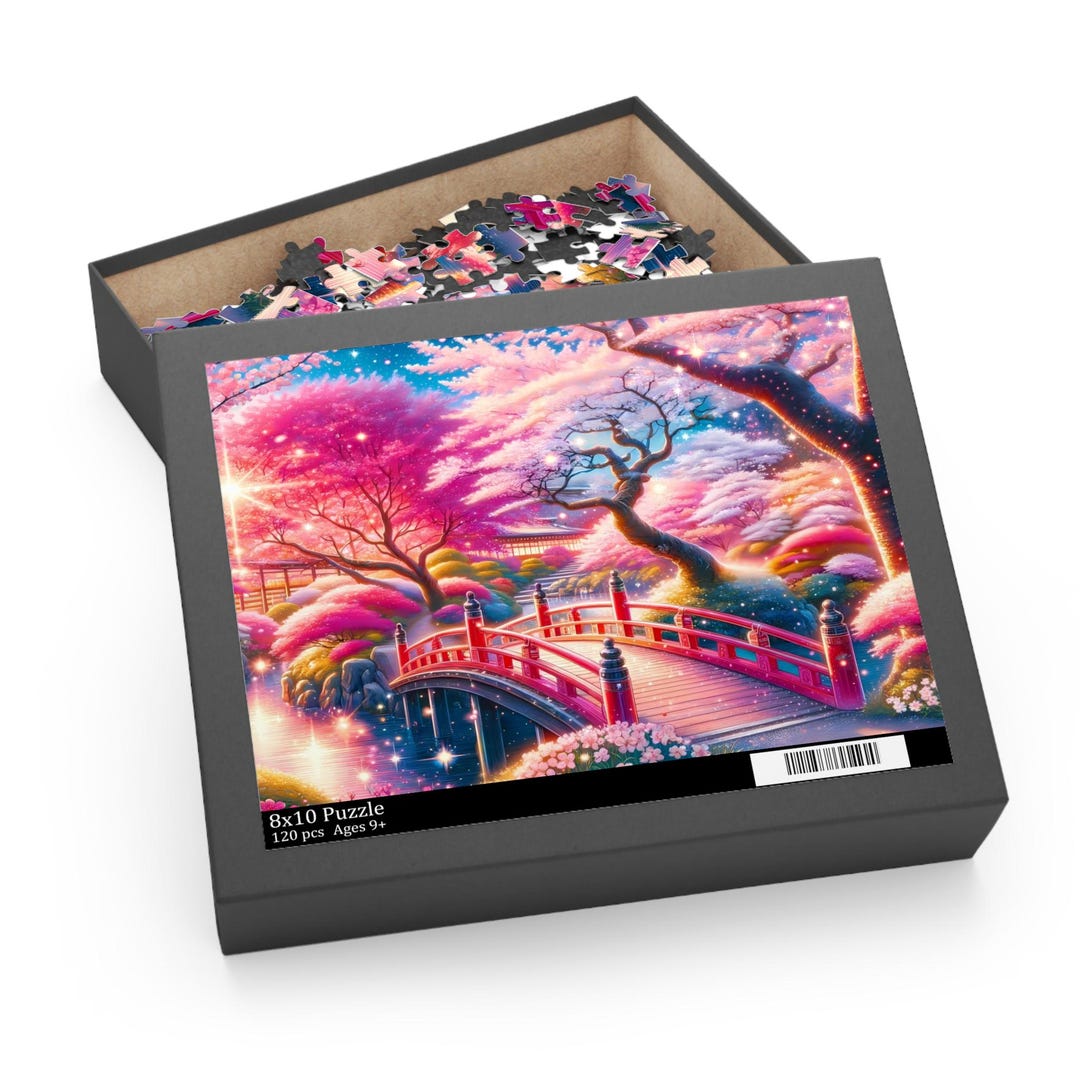 Japanese Cherry Blossom Jigsaw Puzzle: Magic Garden Scene (500 Pieces ...