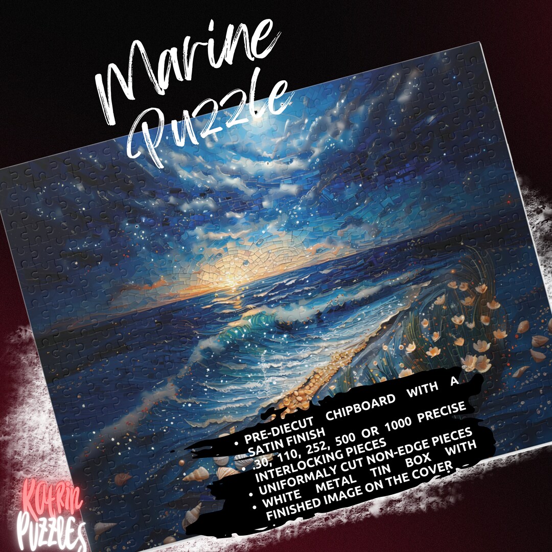 Marine Puzzle Diverse Ocean Ecosystem Jigsaw, Available in 120, 252 ...