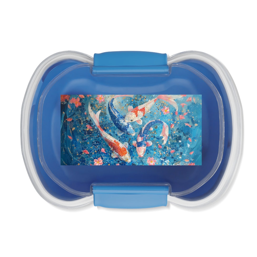 Colorful Koi Fish Bento Box - Japanese Lunch Container With Dividers ...