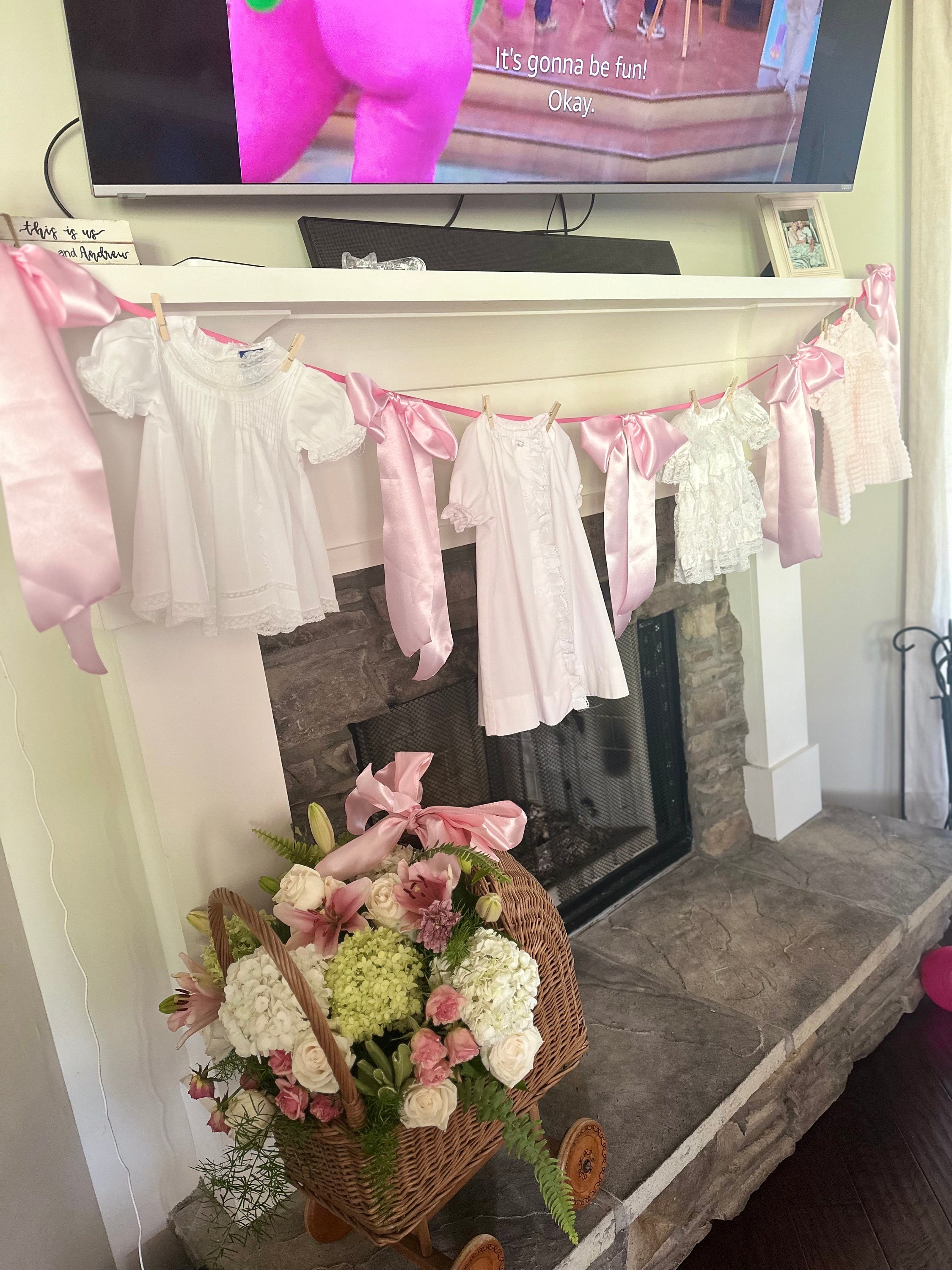 Baby Shower/birthday Bow Banner Garland - Etsy