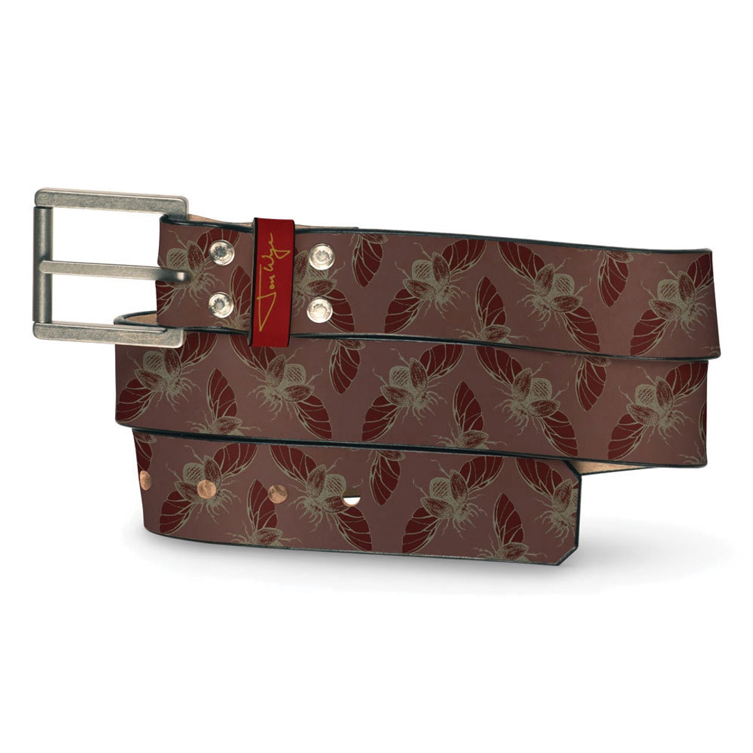 Flying Scarab Plum Leather Belt, Bug Belt, Leather Belt Mummy Egypt ...