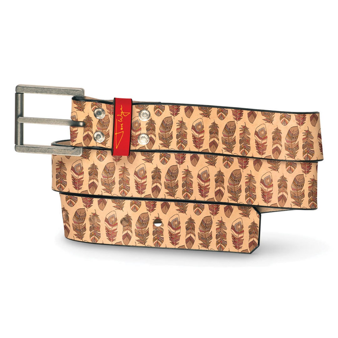 Native Feather Leather Belt, Feather Belt, Leather Belt Native ...