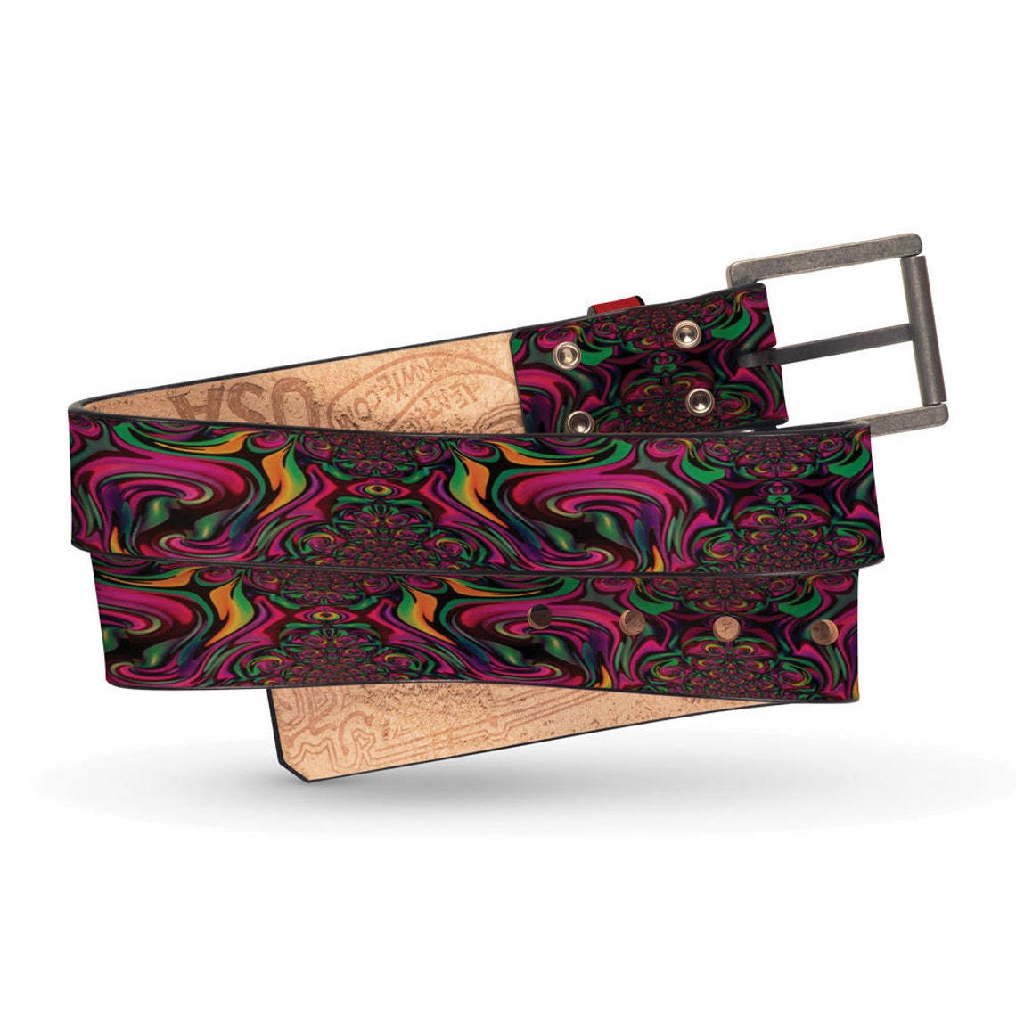Multi-universe Theory Leather Belt Multi-colored Belt - Etsy