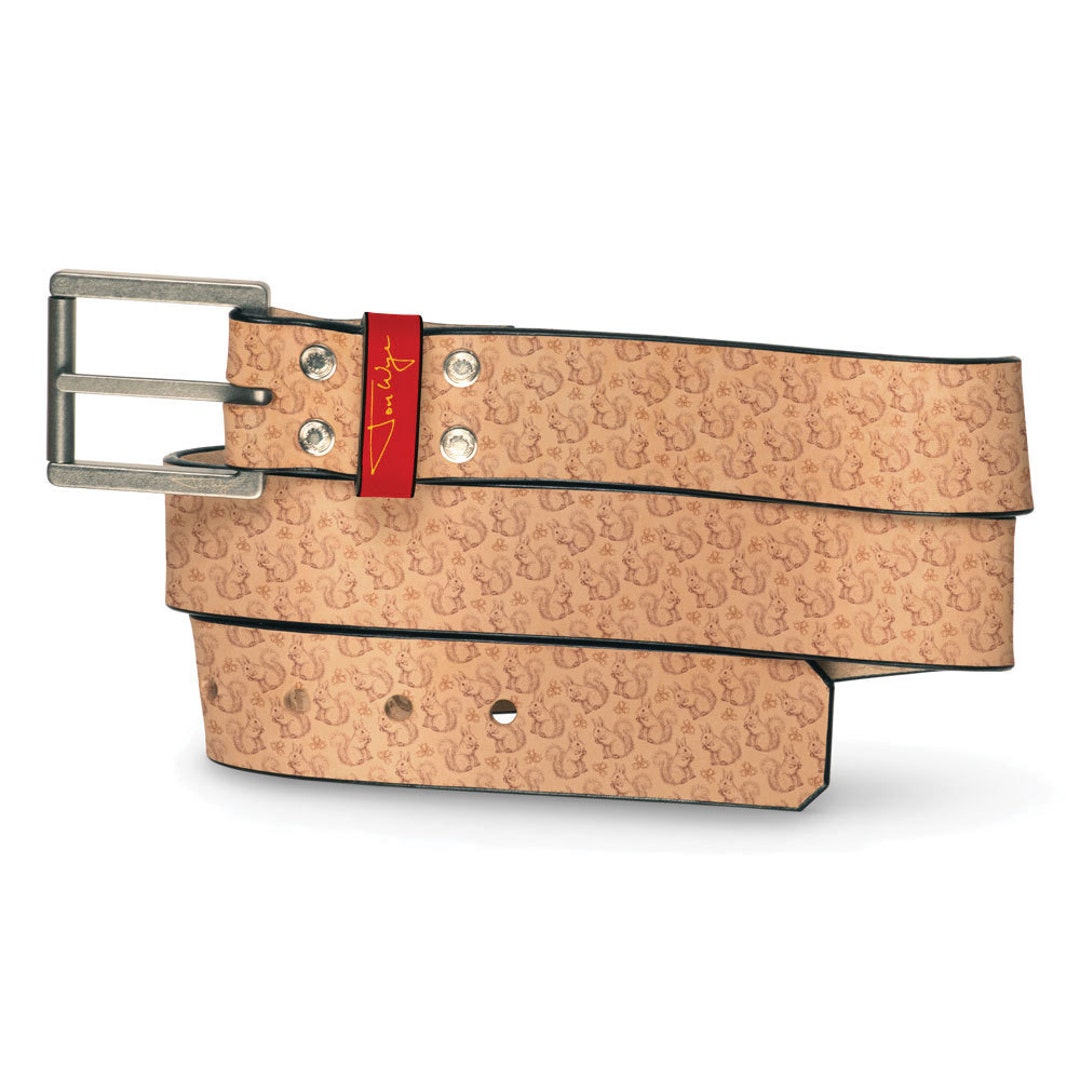 Squirrel Tan Leather Belt, Animal Leather Belt, Nut Belt, Tree Leather ...