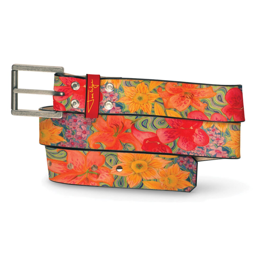 Water Lily Leather Belt, Floral Belt, Leather Belt Flower, Water - Etsy
