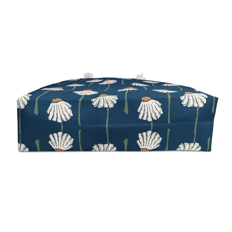 Boho Weekender Bag With Rope Handles Floral Chamomile Print Large ...