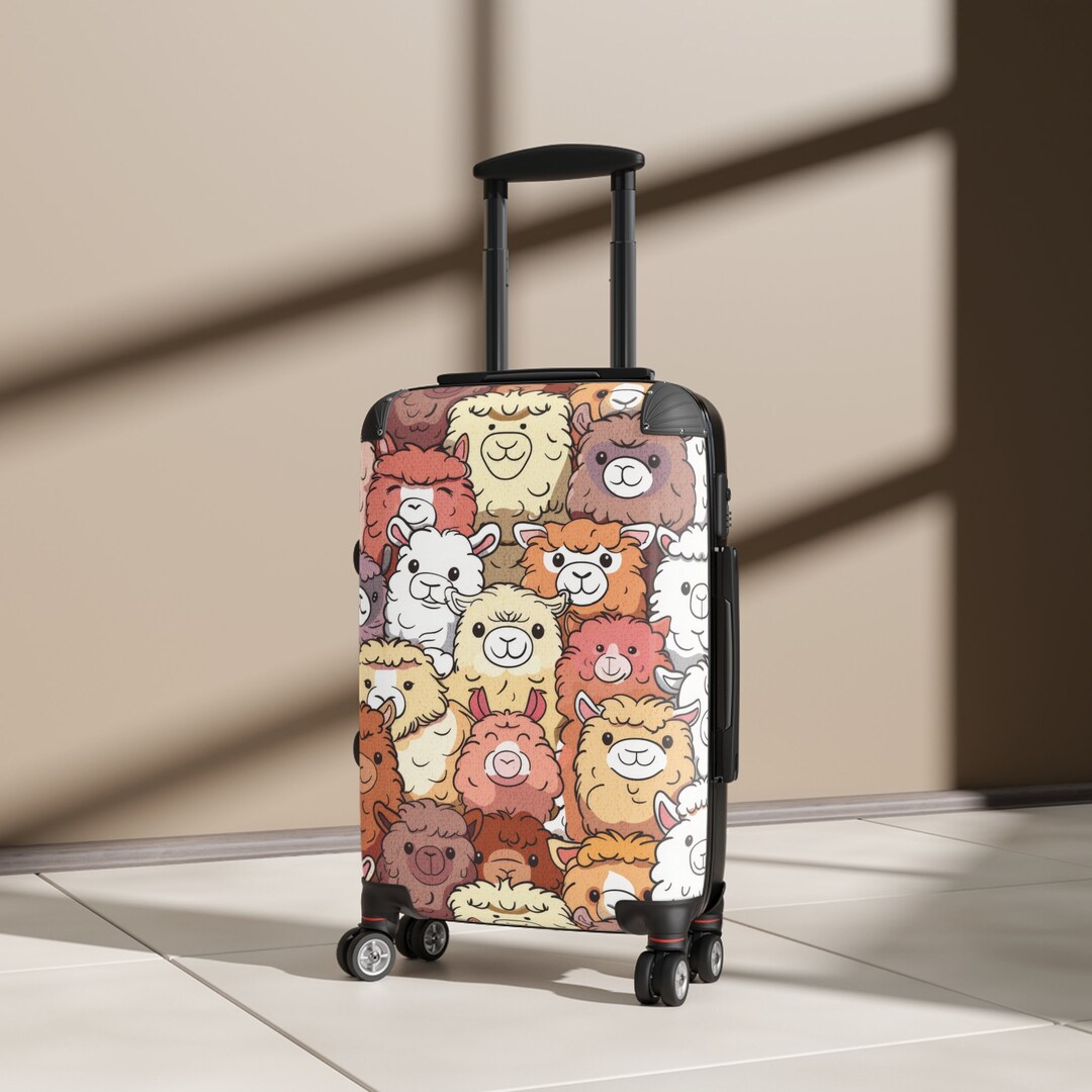 Cute Alpaca Hard Shell Suitcase Adorable Travel Luggage Durable Carry ...