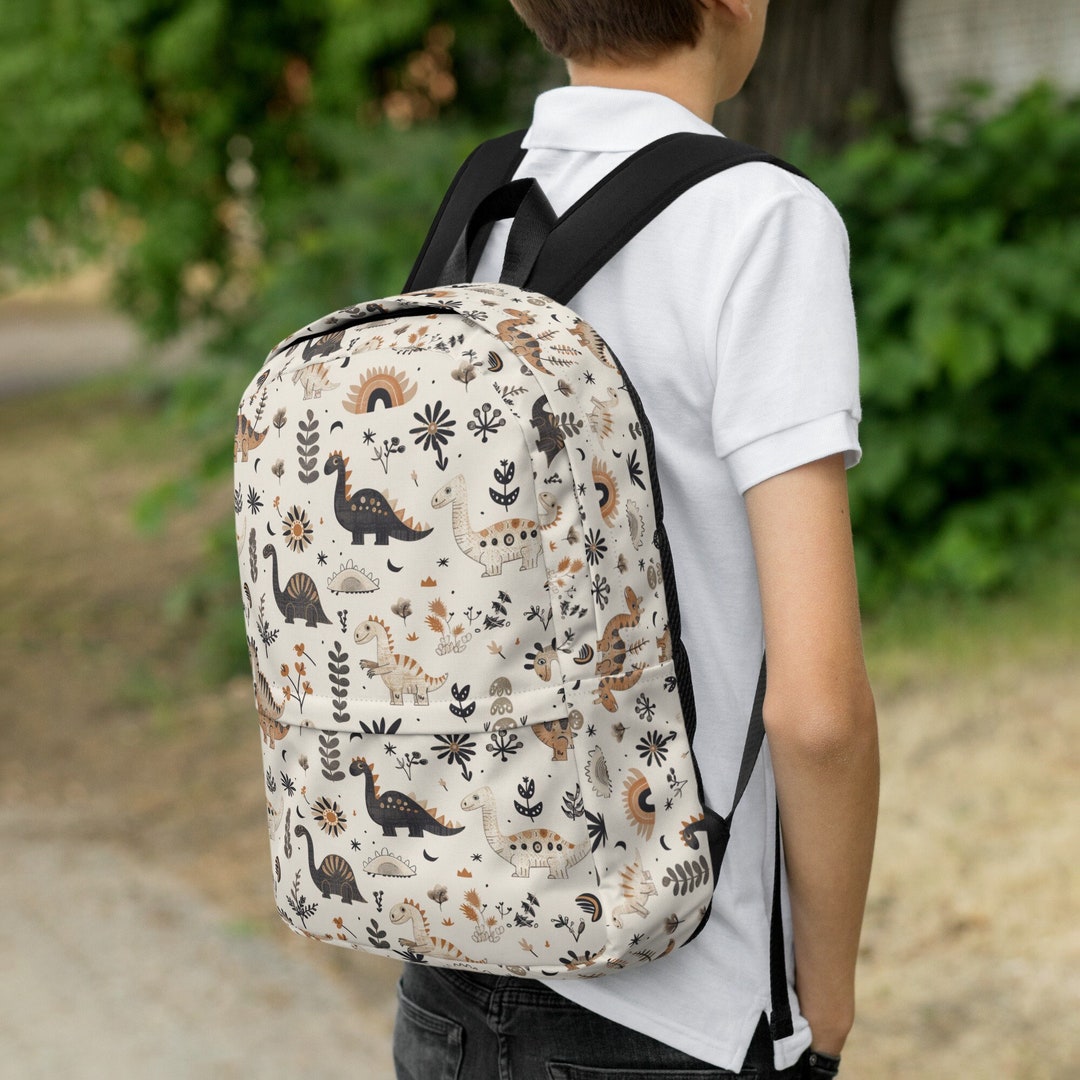 Dinosaur Print Backpack Cute Dino-themed School Bag Stylish Kids ...