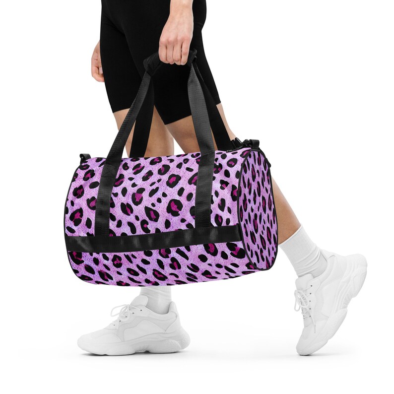 Purple Leopard Print Duffle Bag Stylish, Spacious, and Perfect for ...