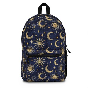 Sun, Moon, and Star Backpack Celestial Book Bag for School and Travel - Etsy