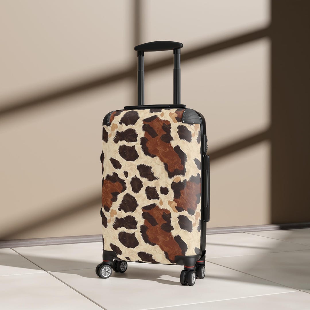 Cow Print Carry-on Suitcase Stylish Animal Print Luggage Unique Spinner ...