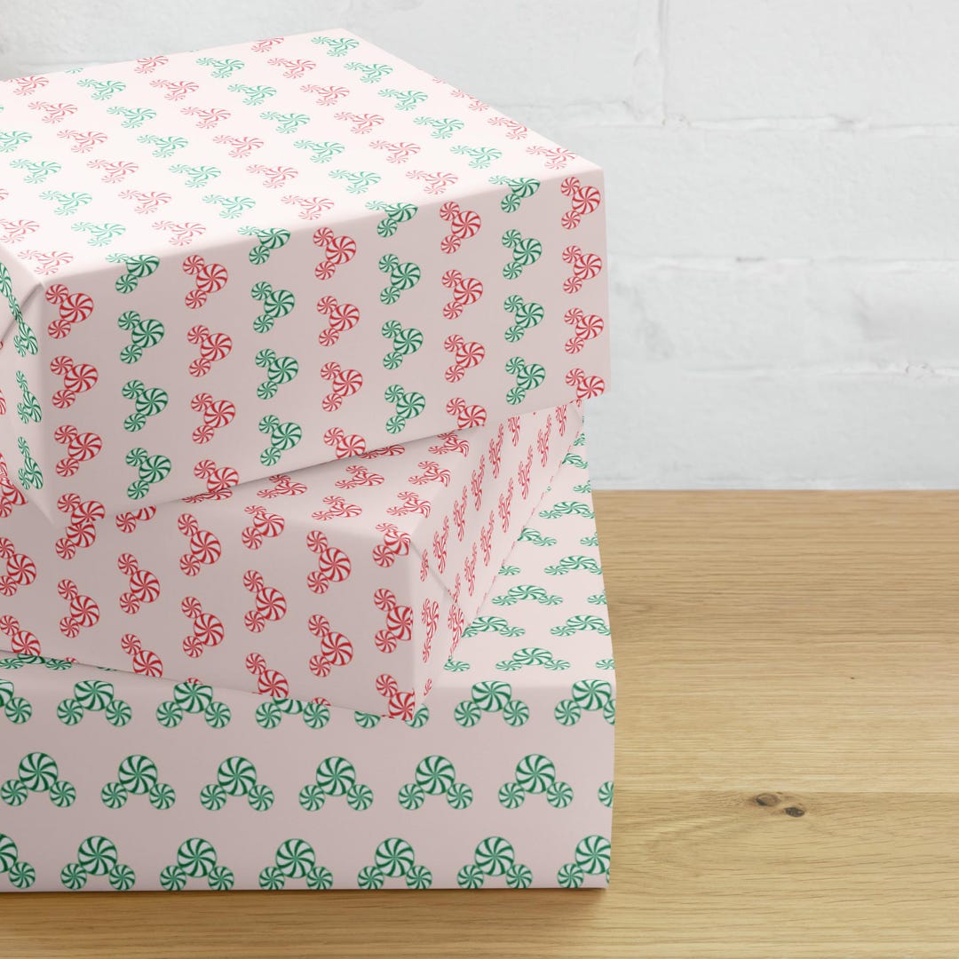 Pink Peppermint Mouse Wrapping Paper Sheets - Etsy