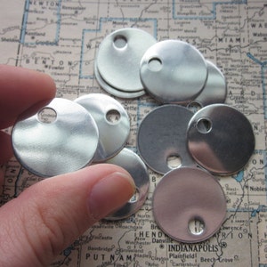 10 TUMBLED Aluminum 1 Inch Discs - 18 Gauge - Etsy