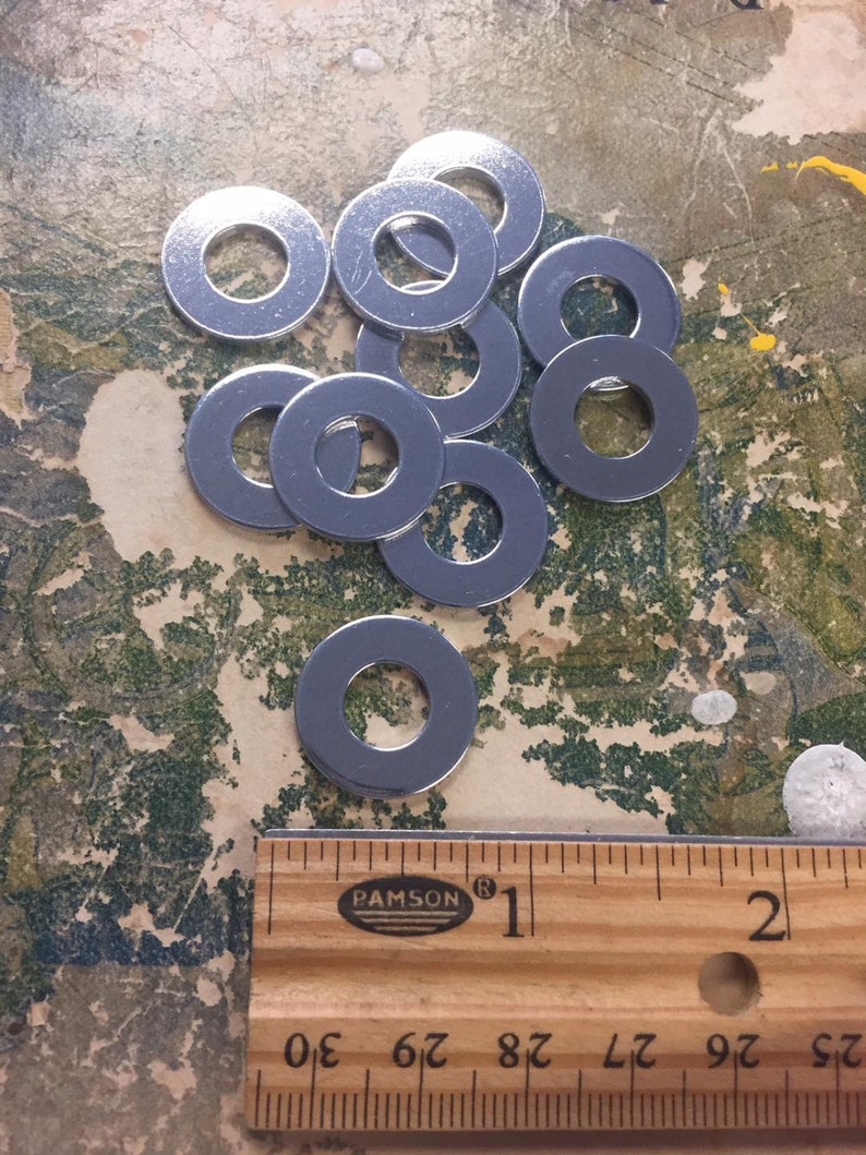 10 TUMBLED Aluminum 3/4 Inch Washers - Etsy