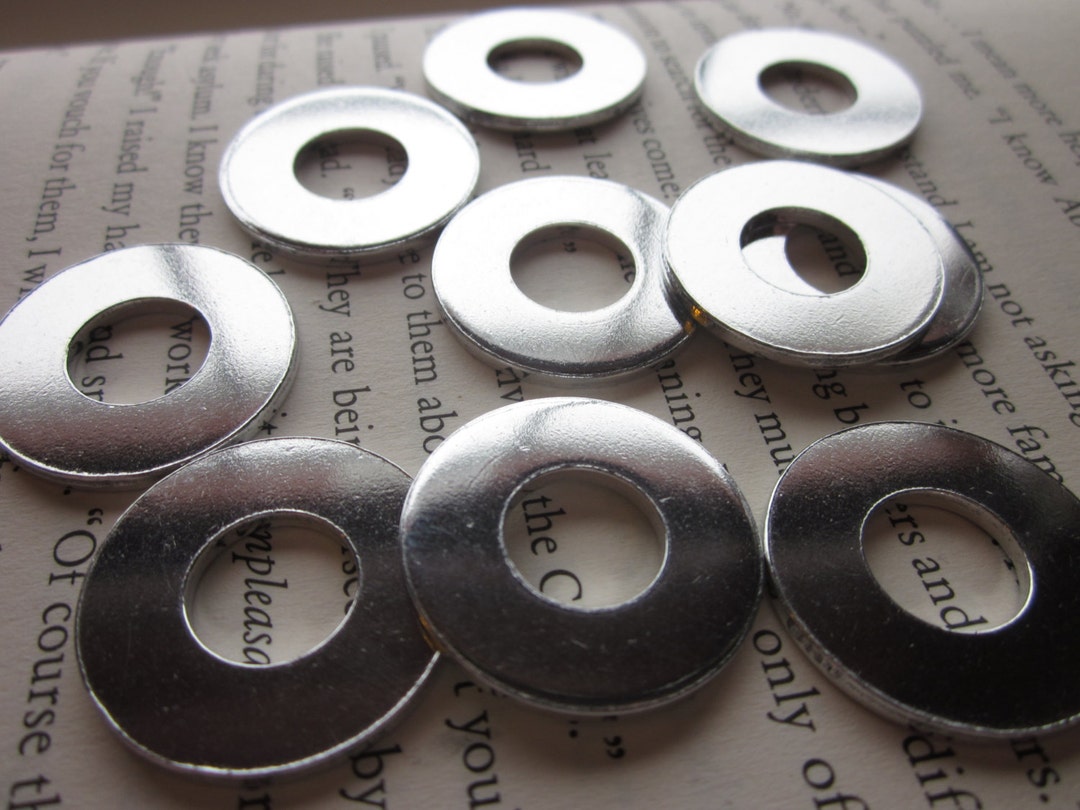 10 TUMBLED Aluminum 1 Inch Washers - Etsy