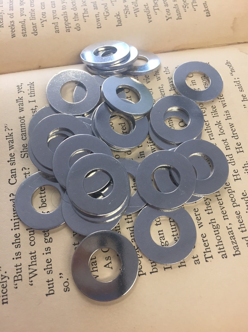 10 TUMBLED Aluminum 7/8 Inch Washers - Etsy