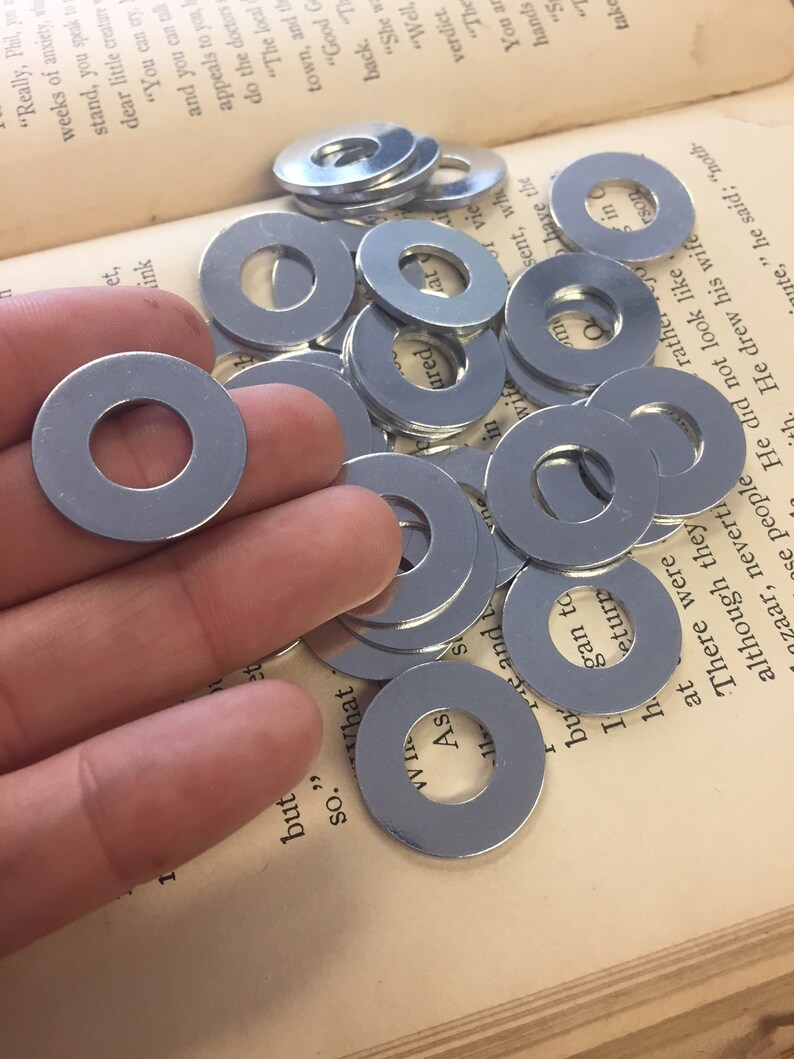 10 TUMBLED Aluminum 7/8 Inch Washers - Etsy