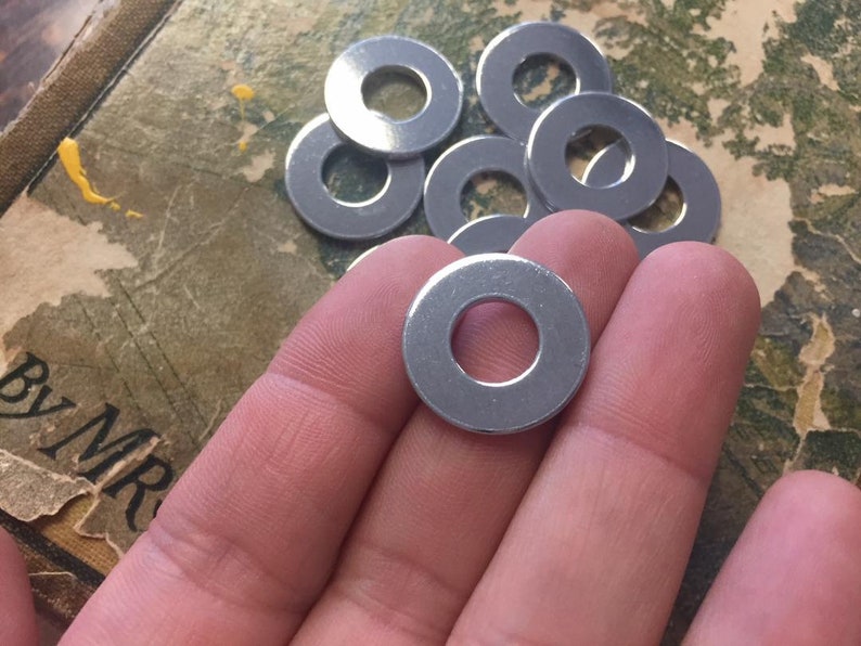 10 TUMBLED Aluminum 3/4 Inch Washers | Etsy