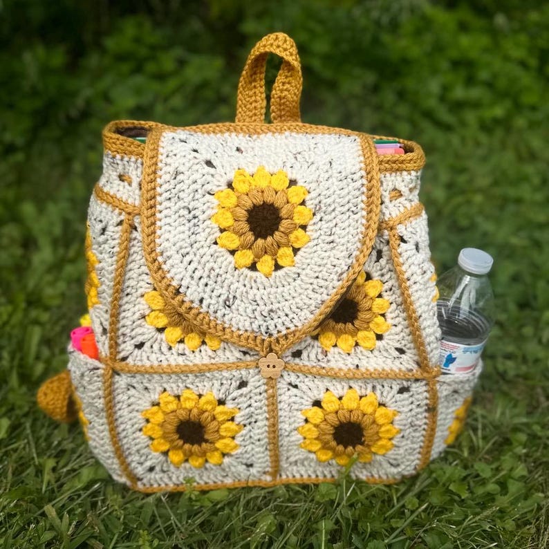 UPDATED Sunflower Backpack PDF Pattern - Etsy