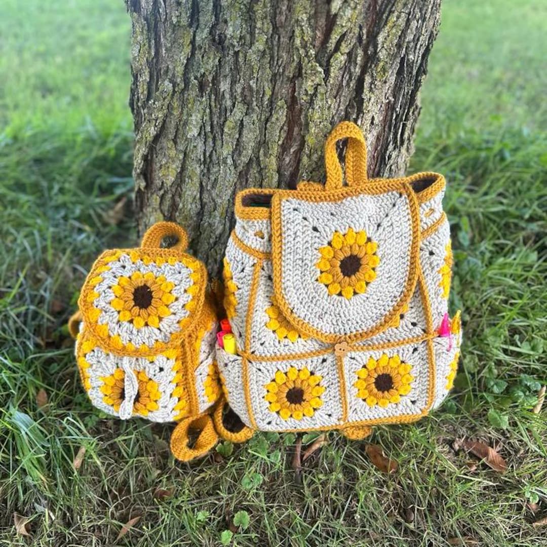 Sunflower Backpack Crochet Pattern Bundle (PDF) UPDATED VERSION - Etsy