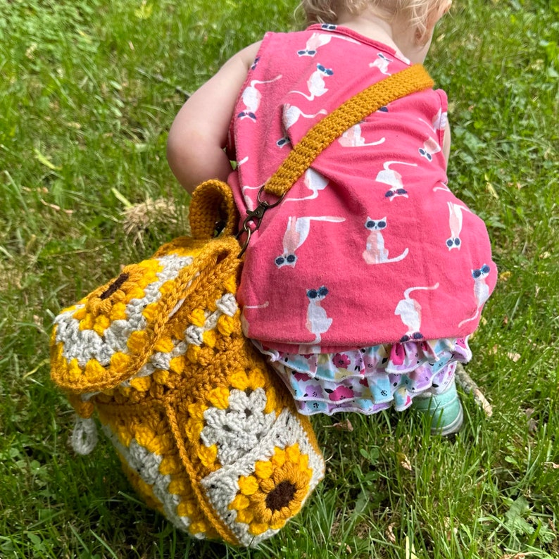 MINI Sunflower Backpack PDF Pattern With Adjustable AND Removeable ...