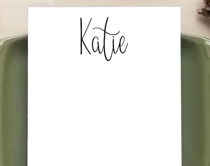 Printable Script Notepad for Her - Personalized Notepads - Stationery ...