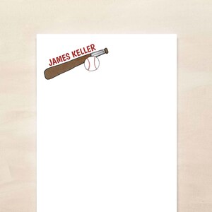 Personalized Notepad Baseball Notepad Stationery Gifts for Coach ...