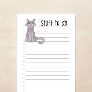 Kitty Cat to Do List Notepad - Etsy