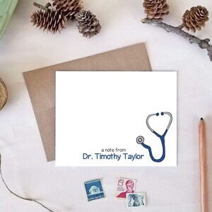 Stethoscope Note Cards for Doctors or Nurses Personalized - Etsy