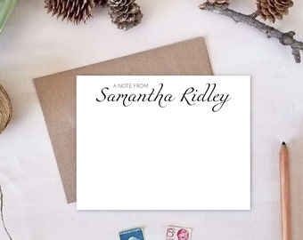 Personalized Script Note Cards Custom Stationery Gift - Etsy