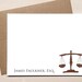 Personalized Law Stationery Justice Note Card Set for Lawyers Lawyer ...