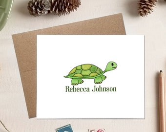 Turtle Tortoise Note Cards Set of 10 With Matching Envelopes - Etsy