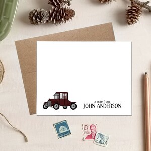Personalized Note Cards Antique Car Note Cards Stationery Gifts for Car ...