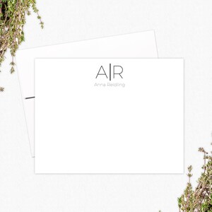 Custom Professional Stationery Flat Note Card Set Personalized Gift for ...