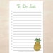 Pineapple to Do List Notepad - Etsy