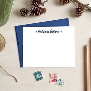 Personalized Note Cards for Her Flat Note Card Set Script Stationery ...
