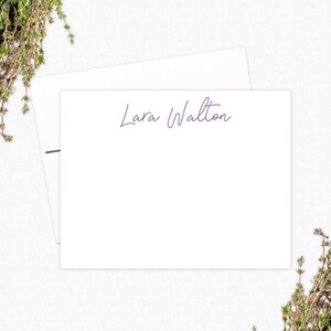 Personalized Script Note Cards Custom Stationery Gift - Etsy