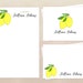 Personalized Note Cards Lemon Note Cards Lemon Gifts - Etsy