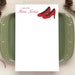 Personalized Notepad Red High Heels Notepad Shoe Stationery for Her ...
