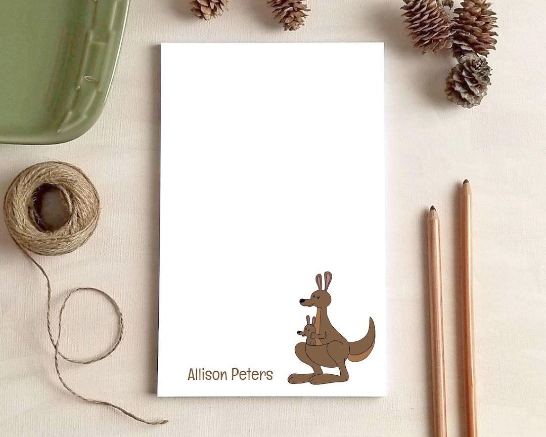 Printable Kangaroo Notepad - Personalized Notepads - Kangaroo ...